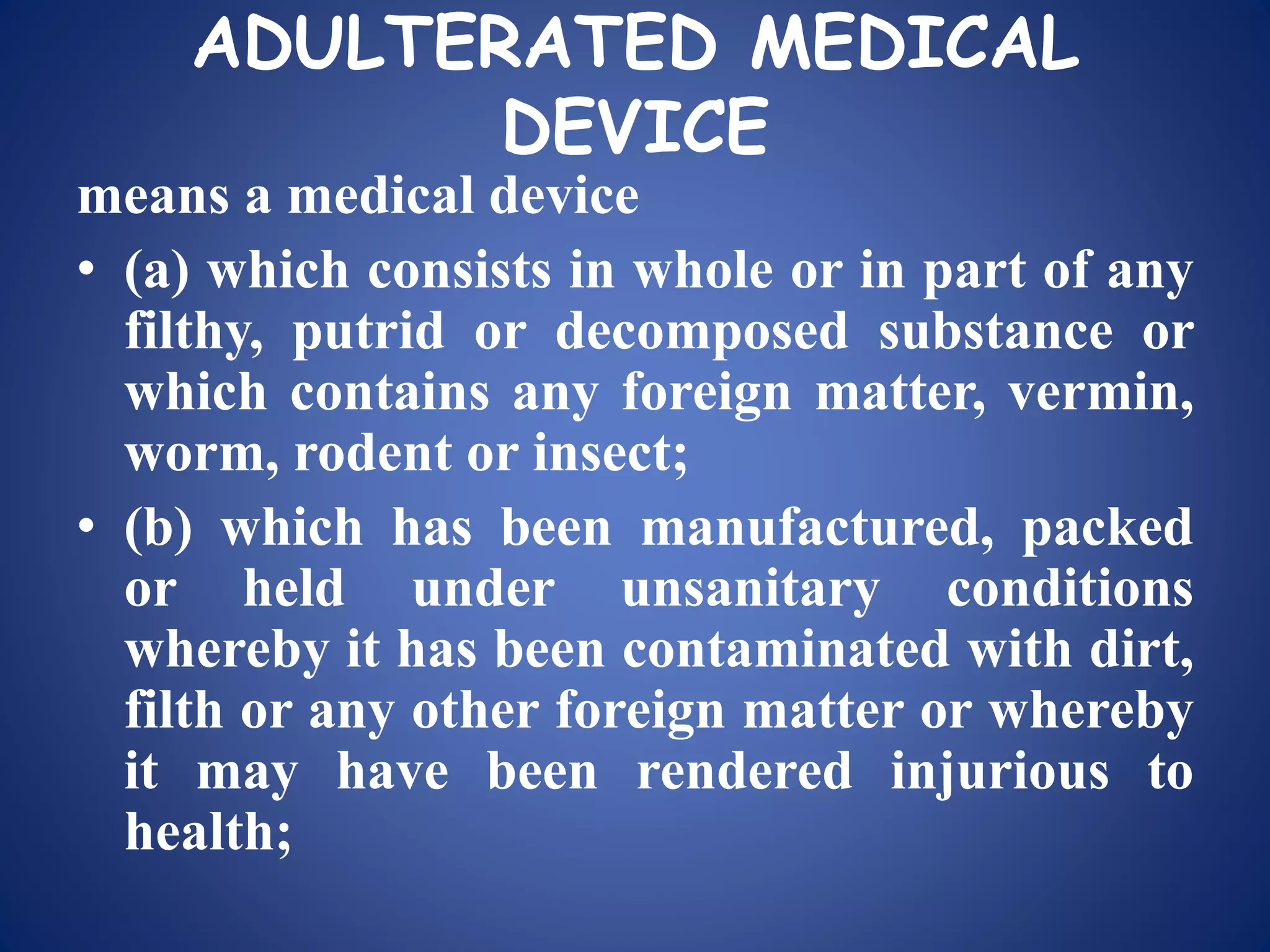 Definitions according to Drug Regulatory Authority of Pakistan (DRAP ...