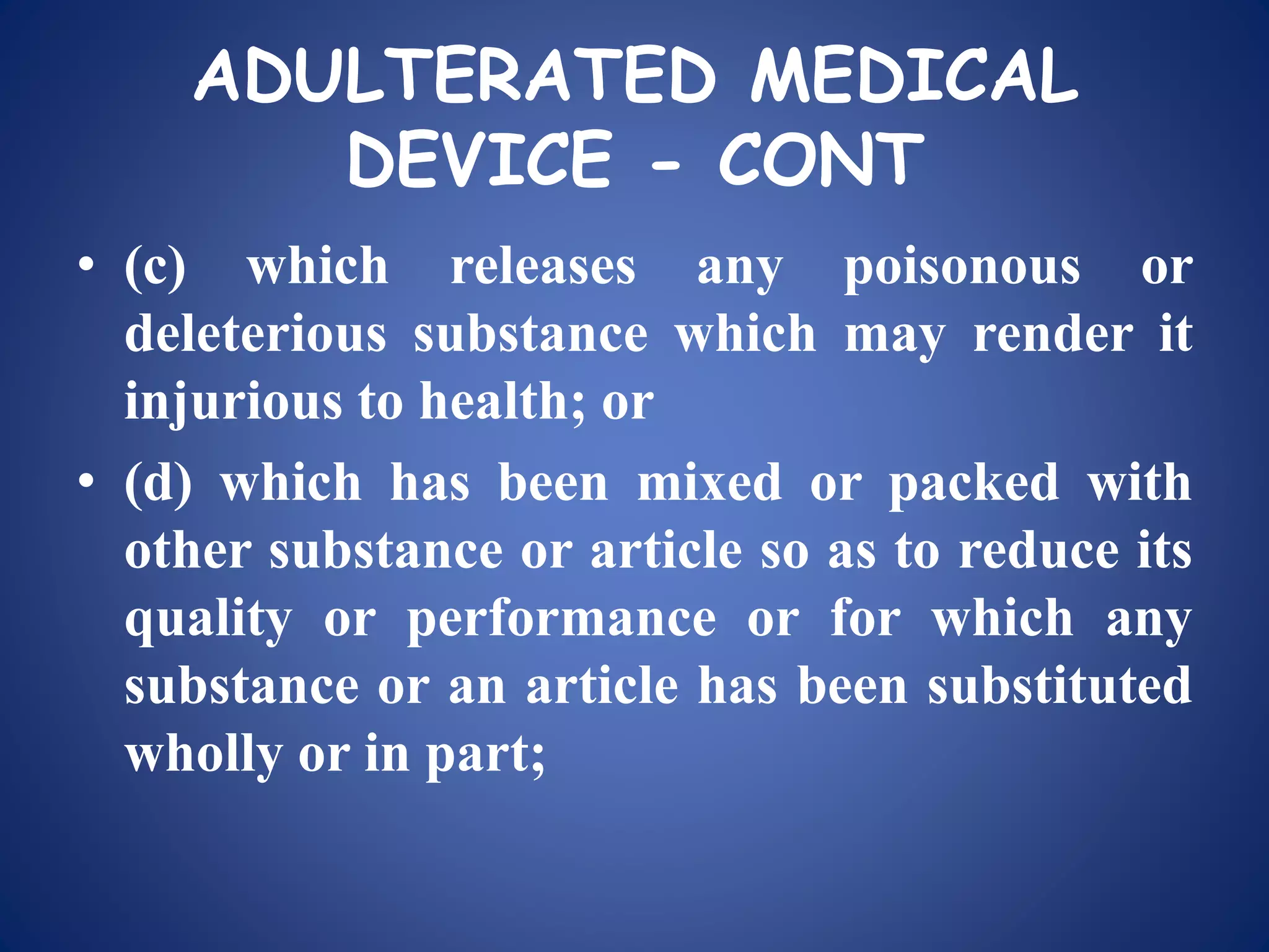 Definitions according to Drug Regulatory Authority of Pakistan (DRAP ...
