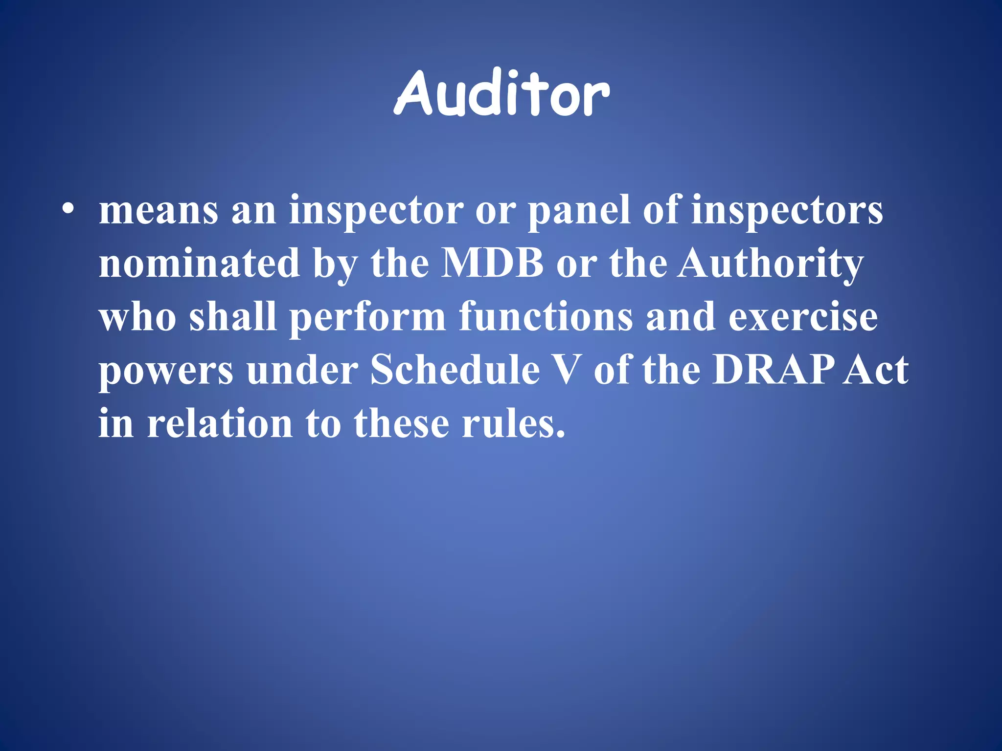 Definitions according to Drug Regulatory Authority of Pakistan (DRAP ...