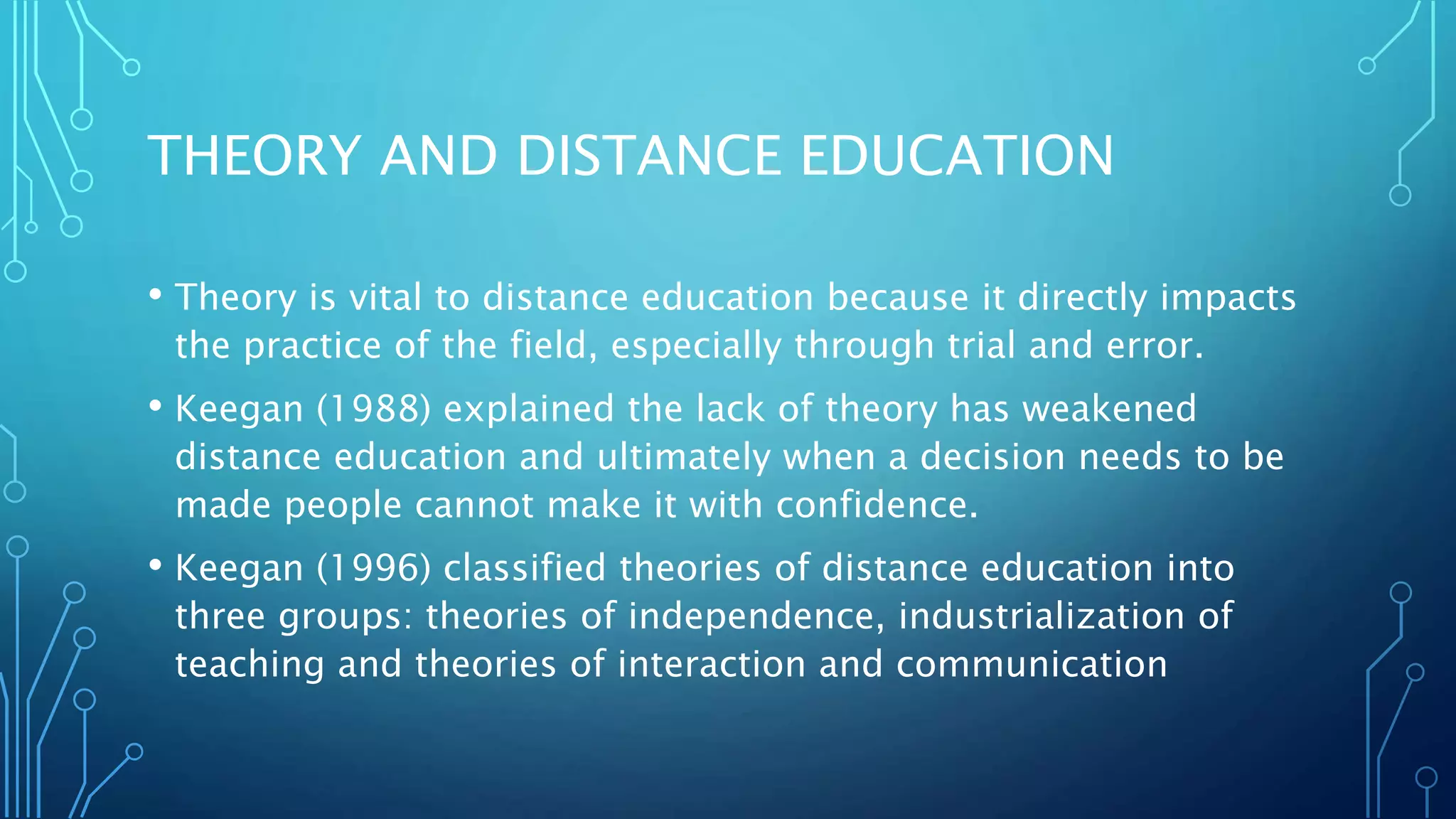 Definitions, History and Theories of Distance Education | PPT Definitions, History and Theories of Distance Education | PPT