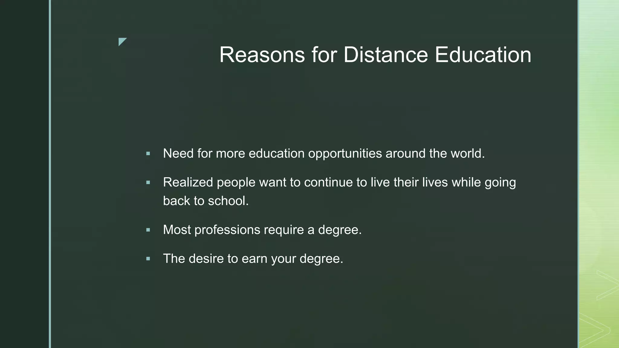 Definitions, history, and theories of distance education powerpoint ...