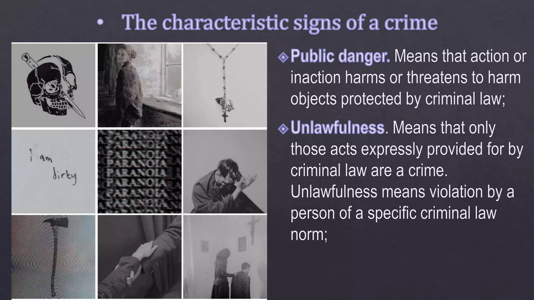 Definition, signs and types of crime | PPT