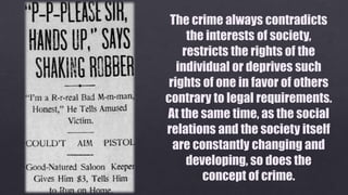 Definition, signs and types of crime | PPTX