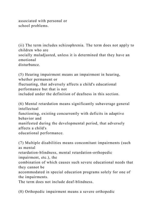 DEFINITIONS OF 13 DISABILITY CATEGORIES UNDER IDEA (c) Def.docx ...