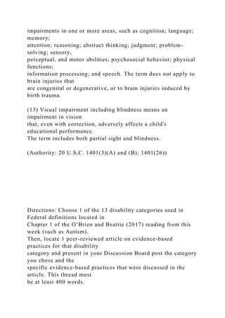 DEFINITIONS OF 13 DISABILITY CATEGORIES UNDER IDEA (c) Def.docx