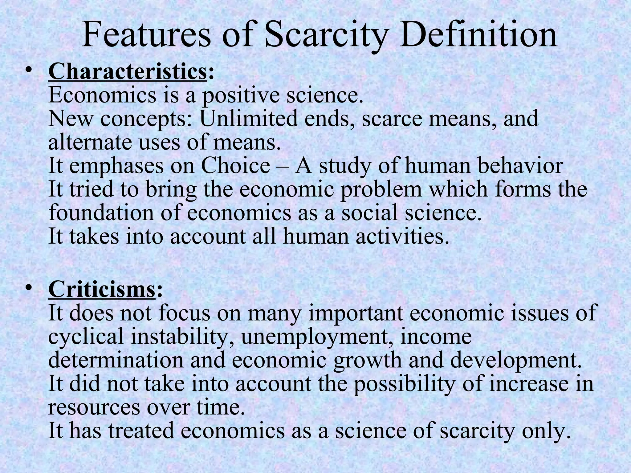 Definitions of Economics | PPT