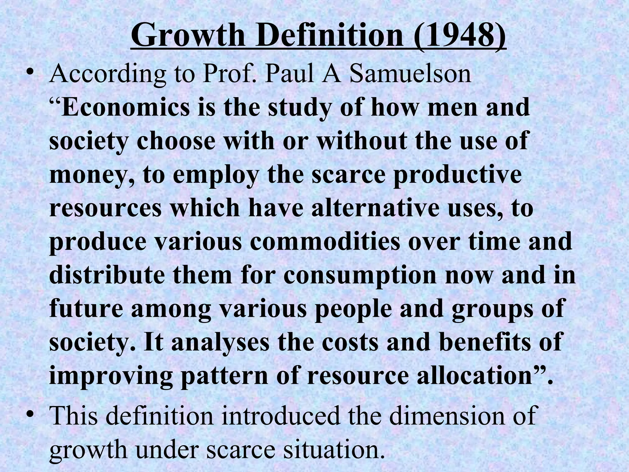 Definitions of Economics | PPT