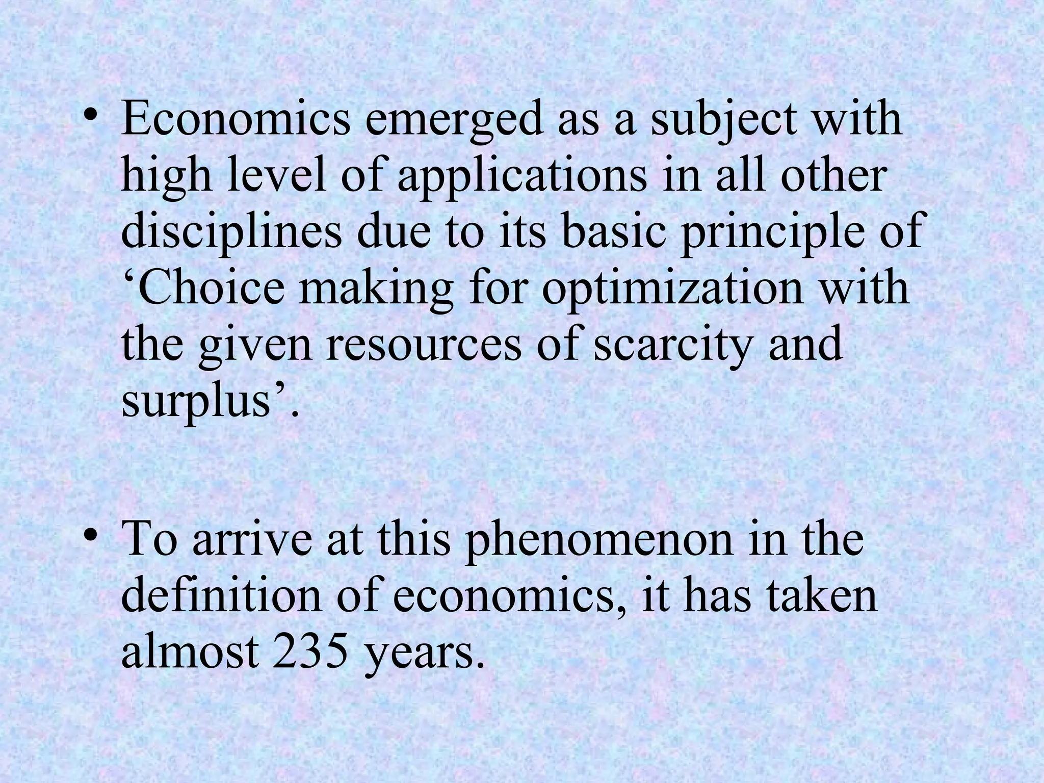 Definitions of Economics | PPT