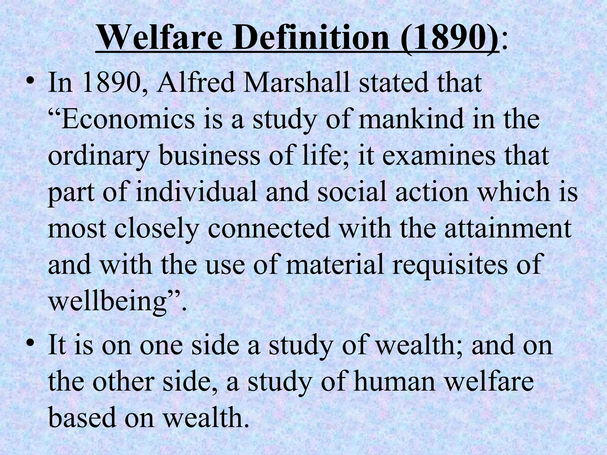 Definitions of Economics | PPT