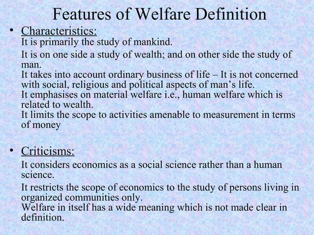 Definitions of Economics | PPT | Government Support and Welfare ...