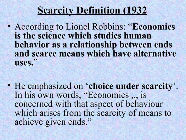 Definitions of Economics | PPT | Government Support and Welfare | Financial Assistance