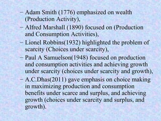 Definitions of Economics | PPT