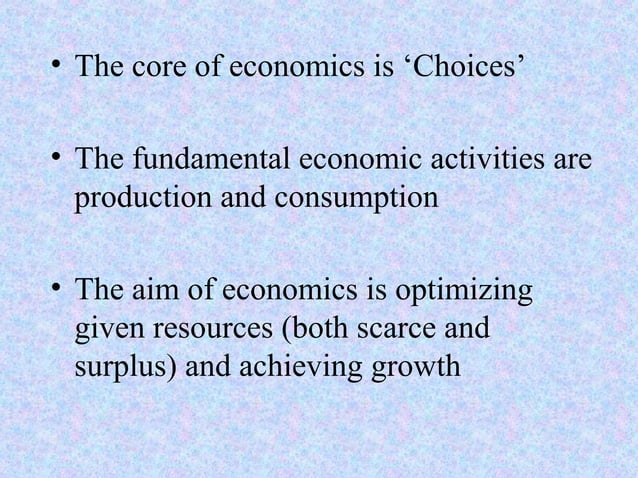 Definitions of Economics | PPT | Government Support and Welfare ...