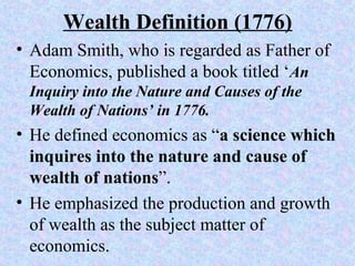 Definitions of Economics | PPT