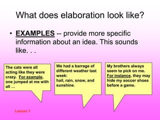 Definitions of Elaboration | PPSX