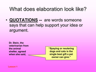 Definitions of Elaboration | PPSX