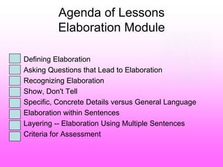 Definitions of Elaboration | PPSX