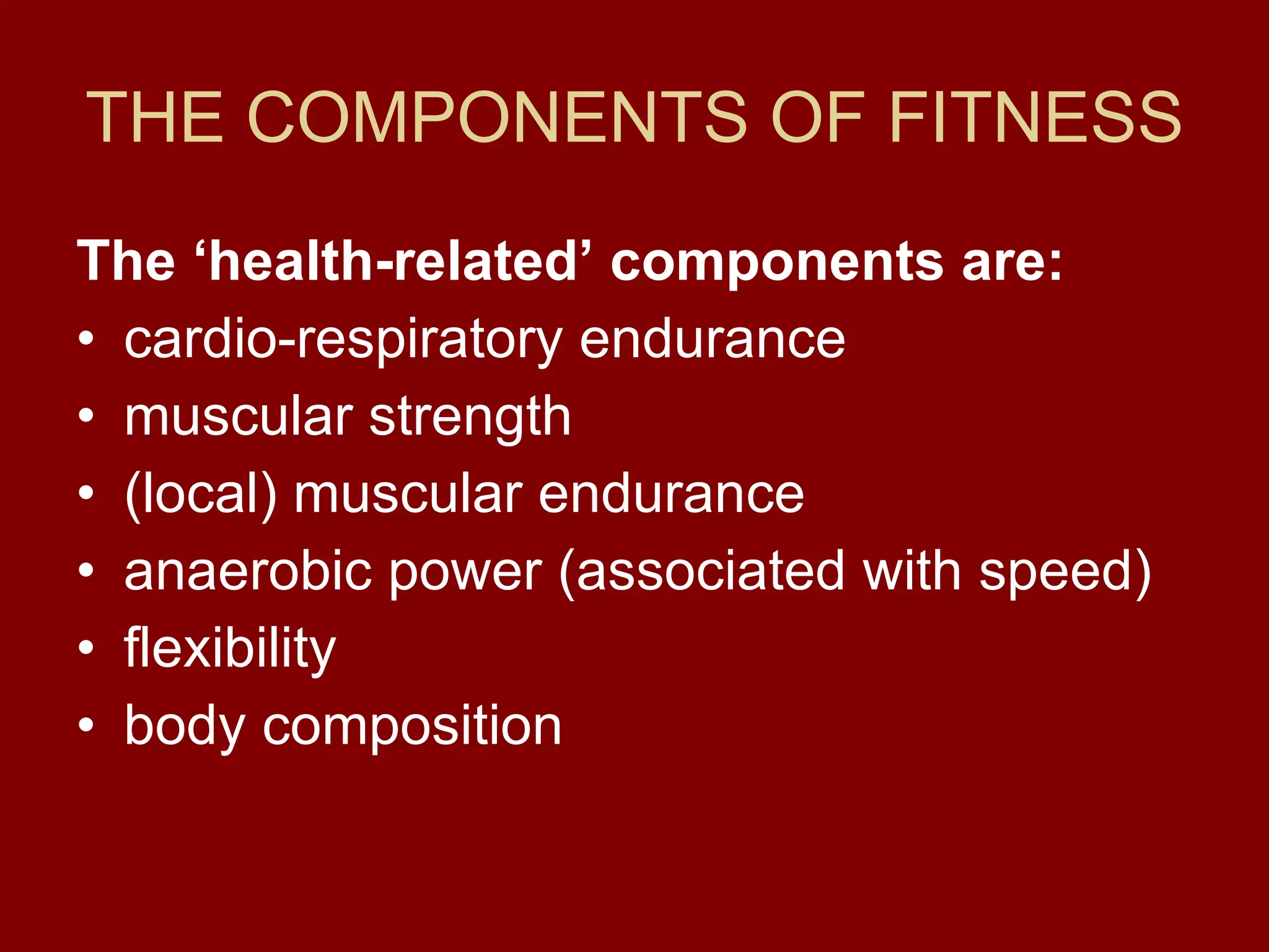 Definitions Of Fitness | PPT