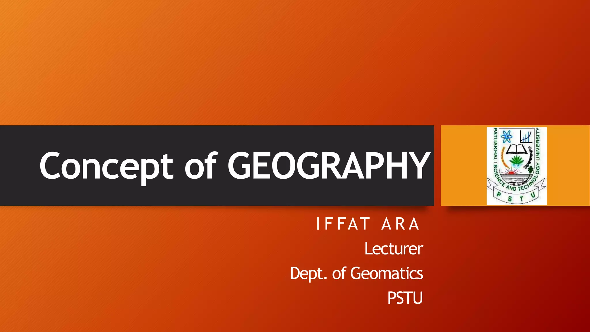 Definitions of geography | PPTX