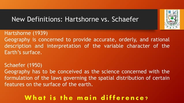 Definitions of geography | PPTX | Geography | Science