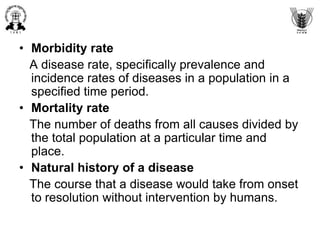 Definitions of important terms in epidemiology | PPTX