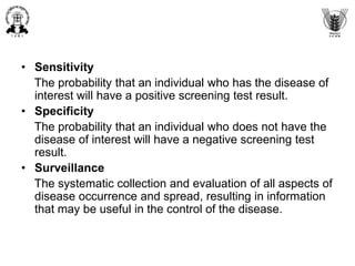 Definitions of important terms in epidemiology | PPTX