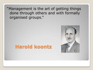 Definitions of management by various author | PPTX