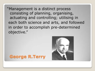 Definitions of management by various author | PPTX