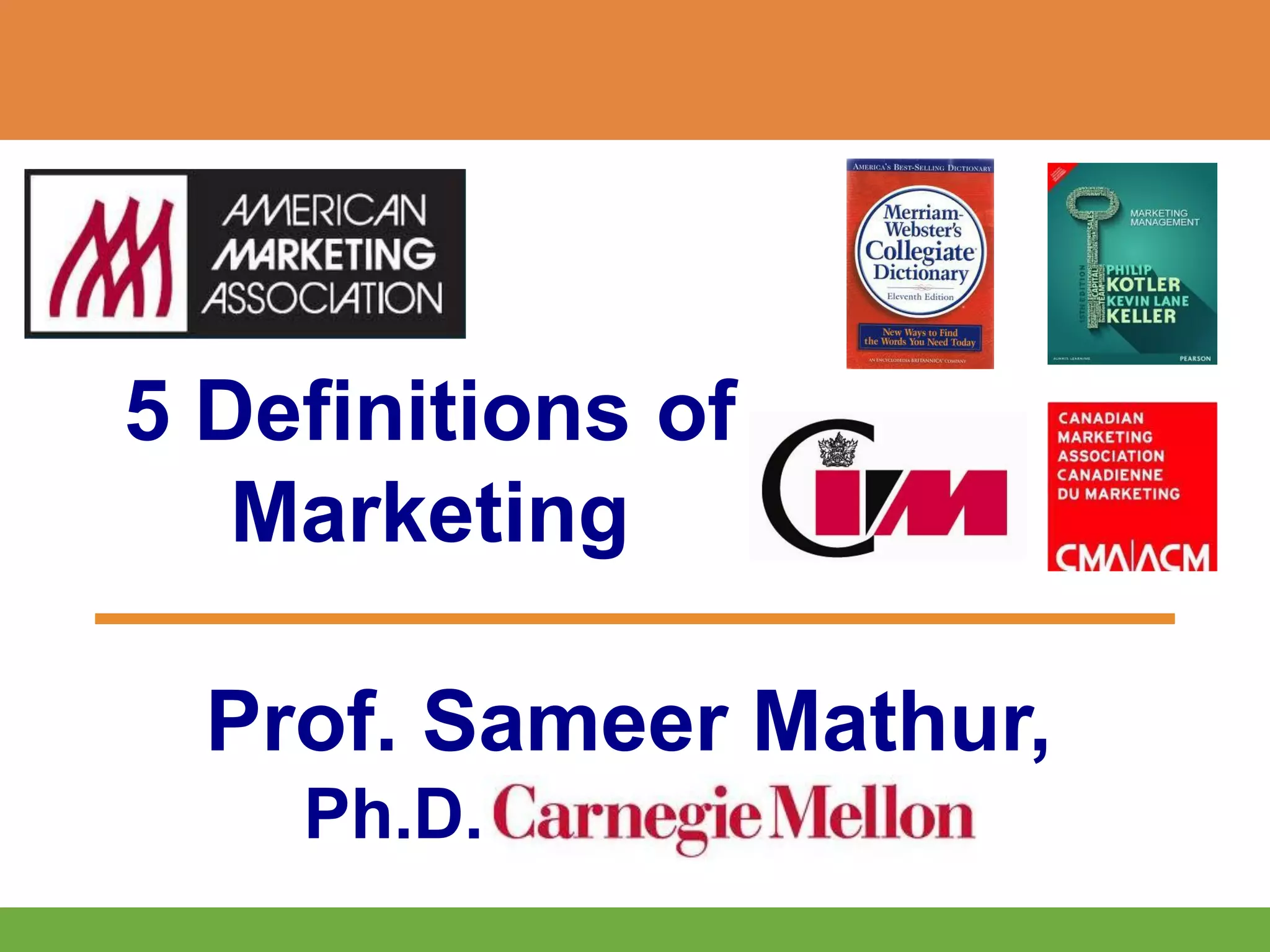 Definitions of Marketing | PDF