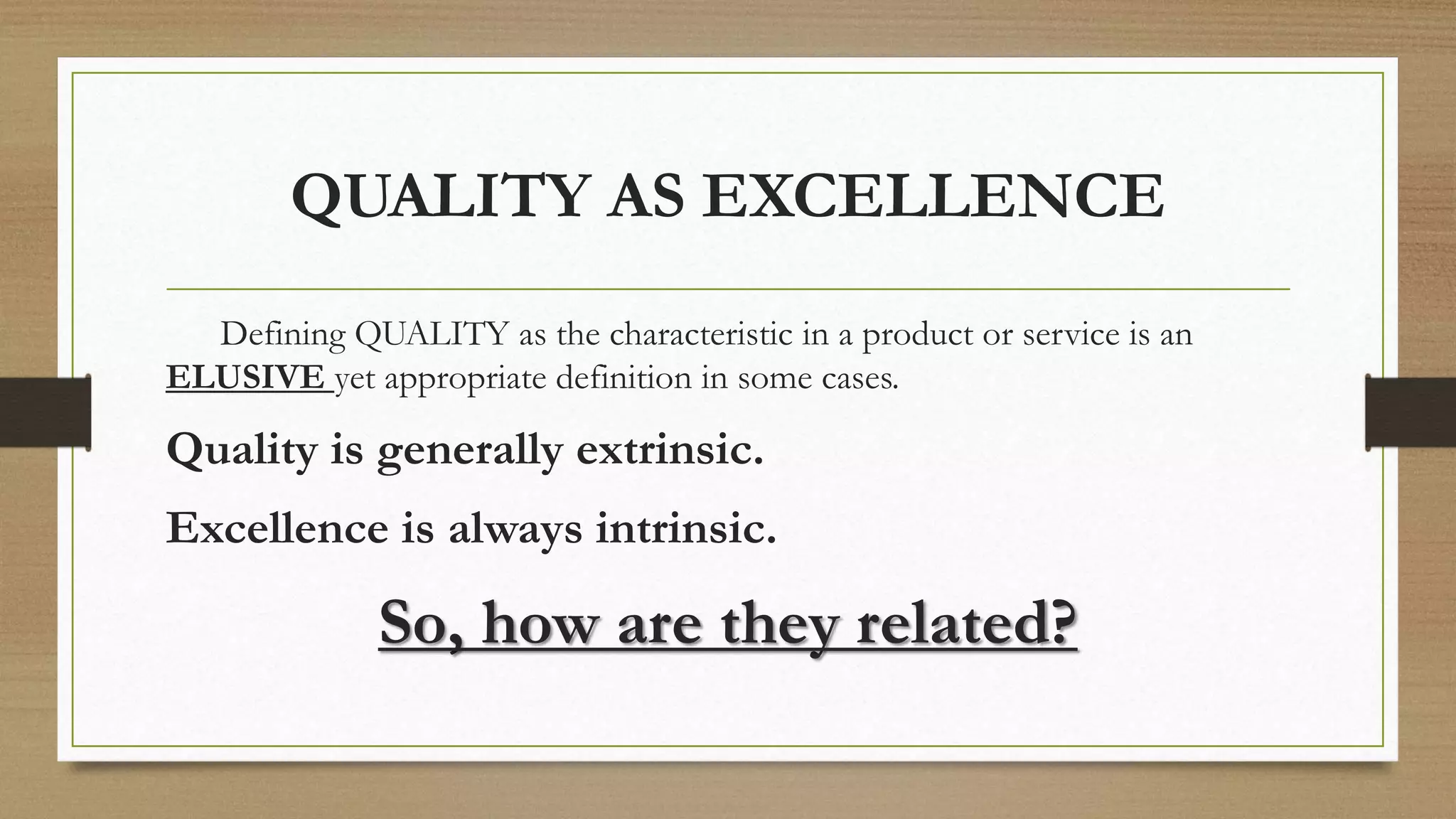 Definitions of quality | PPTX
