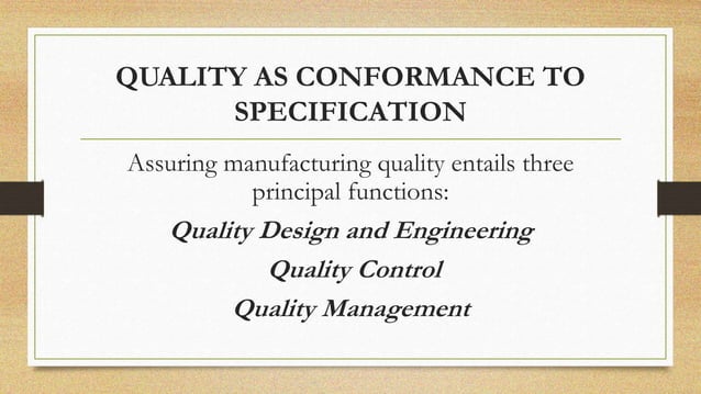 Definitions of quality | PPTX | Manufacturing Industry | Industries