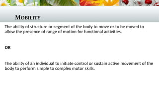 Definitions of terms related to mobility and stretching | PPTX