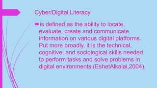 Definitions of the 21st Century literacies.pptx