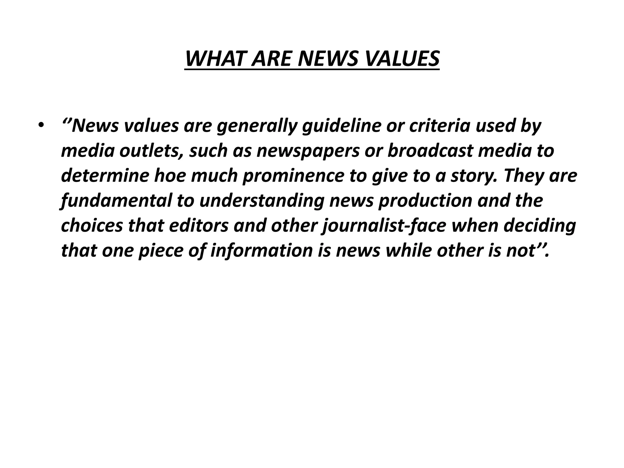 Definitions of ‘’the news’’ | PPTX