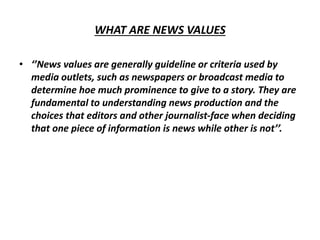 Definitions of ‘’the news’’ | PPTX