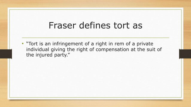 Definitions of tort | PPT