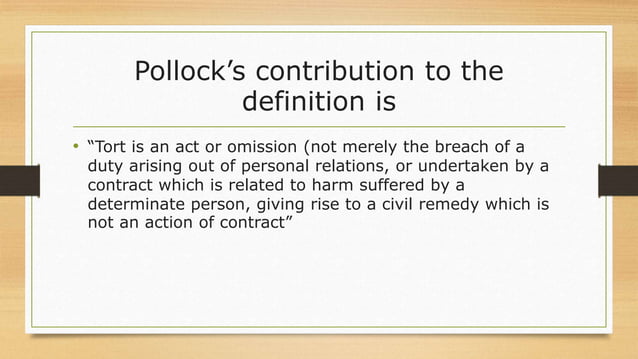 Definitions of tort | PPT