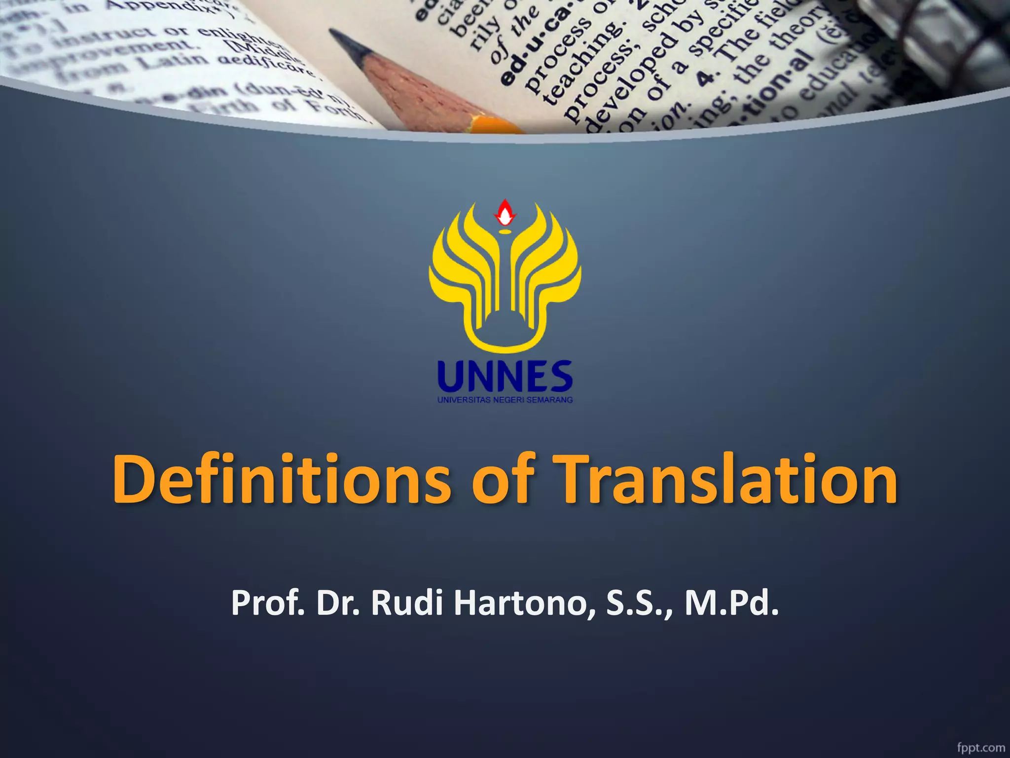 Definitions of Translation Explained | PPT