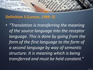 Definitions of translation | PDF | Programming Languages | Computing
