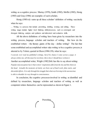 Author : Adewumi Oluwadiya PhD. Title : Definitions of Writing And ...