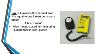 Definitions related to illumination | PPTX