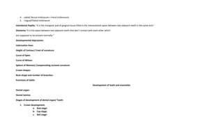 Definitions Tooth Morphology-1.docx | Dental Health | Diseases and ...
