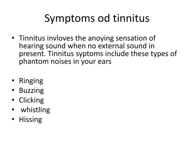 Definition tinnitus | PPT