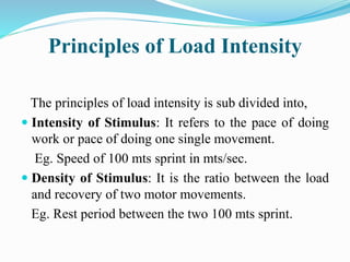 Definition, types and principles of training load | PPTX