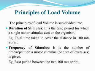 Definition, types and principles of training load | PPTX