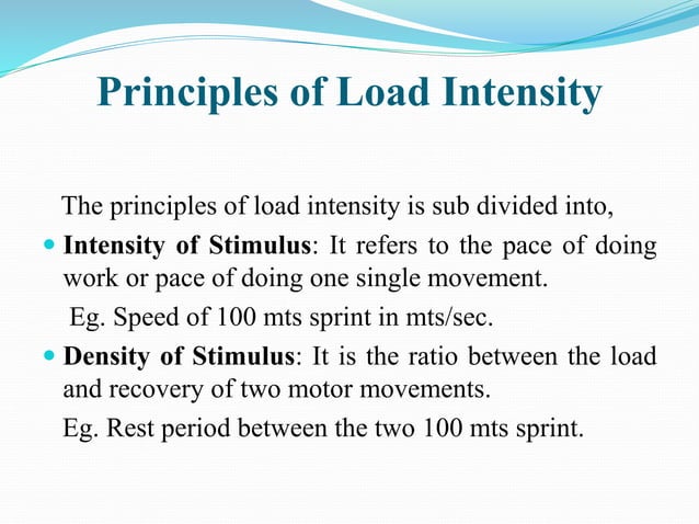 Definition, types and principles of training load