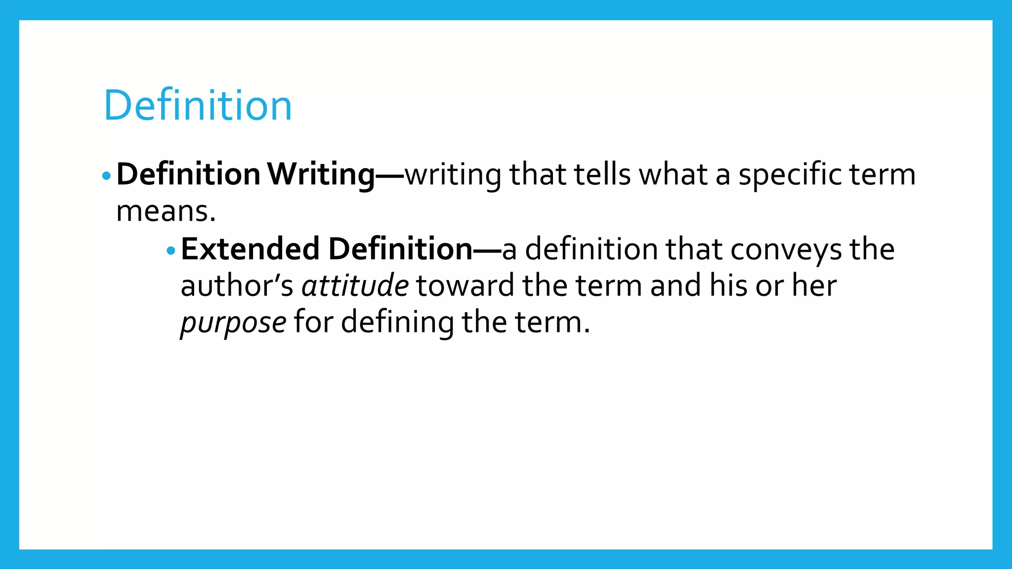 Definition Writing | PPTX