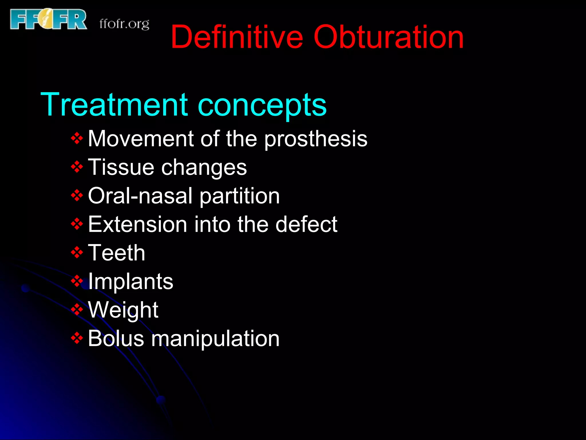 Definitive obturation treatment concepts | PPT