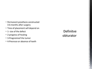 Definitive obturator | PPTX