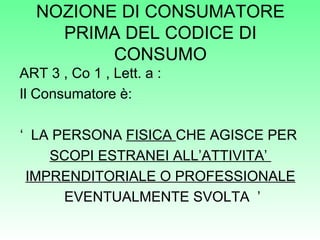 Definizione di consumatore | PPT